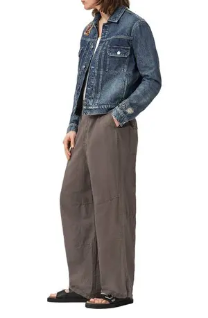 ALLSAINTS Echo Wide Leg Trousers - Gull Grey