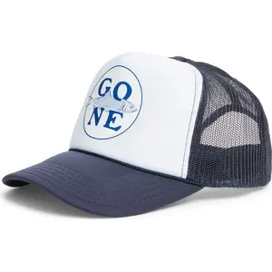 FRIDAY FEELIN’ Trucker Cap With Graphic Detail - Navy Split