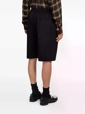 SSSTEIN Pleated Wide-leg Wool Shorts