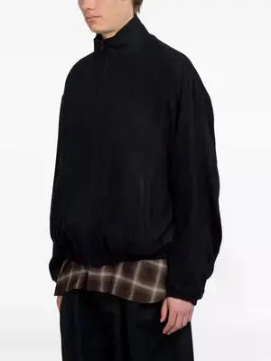SSSTEIN Shirred Flannel Bomber Jacket
