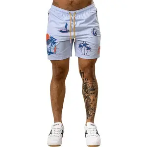 MACEOO Marthyr Print Swim Trunks - Blue