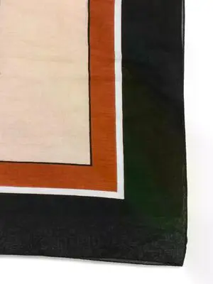 Saint Laurent 1970s Checked Border Scarf