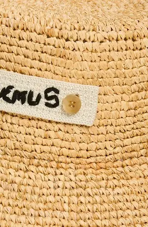 Jacquemus Le Bob Plage Raffia Bucket Hat - Natural