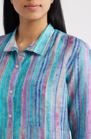 APNY Stripe Linen Button-up Shirt