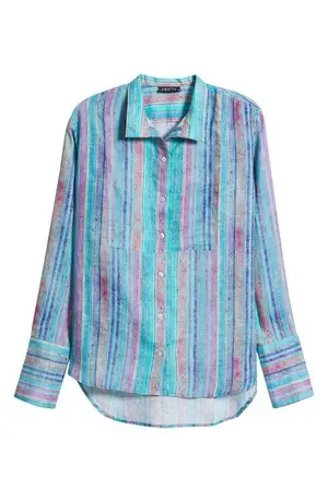 APNY Stripe Linen Button-up Shirt