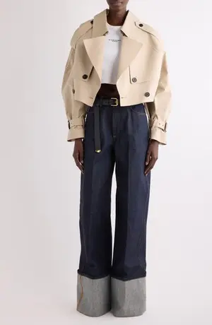 Givenchy Cropped Cotton Trench Coat