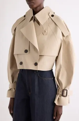 Givenchy Cropped Cotton Trench Coat