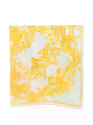 Versace 2005s Barocco-print Scarf - Blue