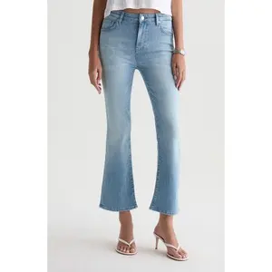 Ag Farrah Mid Rise Crop Bootcut Jeans - Flight