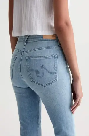 Ag Farrah Mid Rise Crop Bootcut Jeans - Flight
