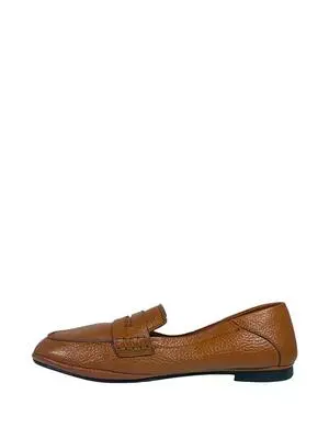 ALEXANDER HOTTO Grainy Leather Penny Loafers