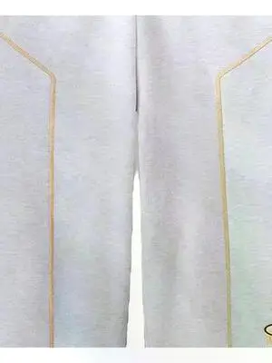 GV GALLERY Serger Contrast-stitch Track Pants - Grey