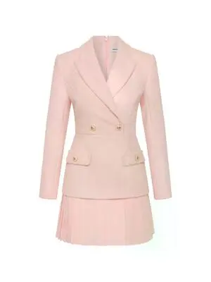 Rebecca Vallance Elvie Pleated-skirt Mini Dress - Pink