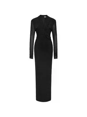 Rebecca Vallance Stardust Crystal-embellished Gown - Black