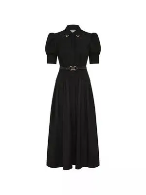 Rebecca Vallance Zendaya Belted Midi Dress - Black