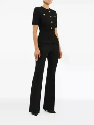 Rebecca Vallance Elvie Bouclé Peplum Top