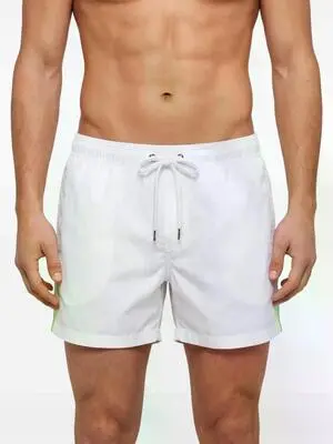 Sundek Stripe-trim Swim Shorts - White