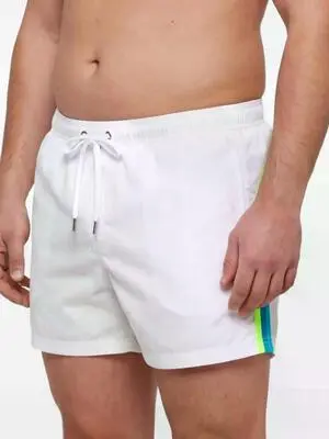 Sundek Stripe-trim Swim Shorts - White