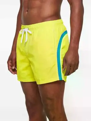 Sundek Striped Trim Drawstring Swim Shorts - Yellow