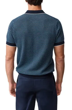 Rodd & Gunn Oyster Island Texture Polo - Teal