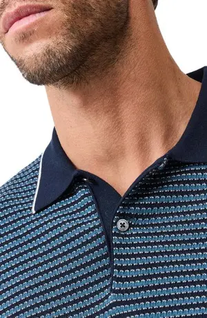 Rodd & Gunn Oyster Island Texture Polo - Teal