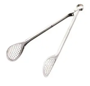 CUISIPRO Wide Grill Fry Tongs - Silver