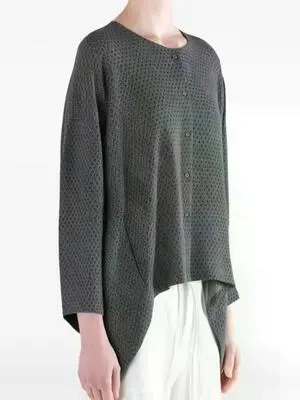 UMA WANG Geometric Print Asymmetric Shirt