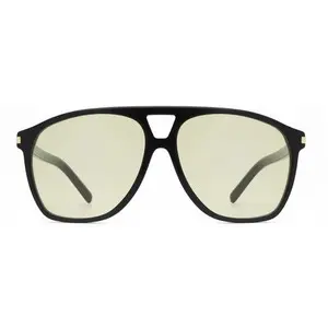 12PM STUDIOS Toronto Aviator Sunglasses - Black/yellow