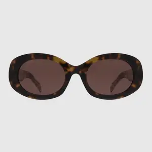 12PM STUDIOS Milan Oval Sunglasses - Tortoise/brown