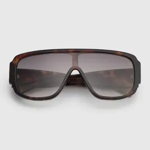 12PM STUDIOS Aspen Shield Sunglasses - Demi/brown