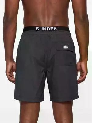 Sundek Logo Waistband Swim Shorts