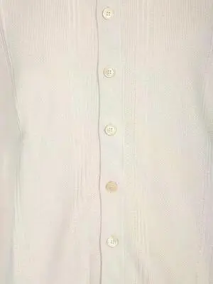 DANIELE FIESOLI Ribbed Short-sleeved Cardigan - Neutrals