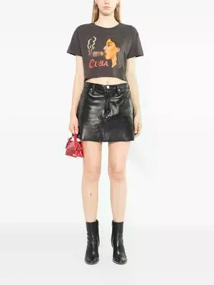 MELT Graphic-print Cropped T-shirt