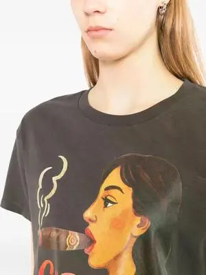 MELT Graphic-print Cropped T-shirt
