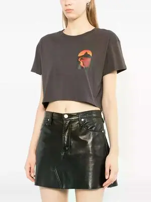 MELT Graphic-print Cropped T-shirt