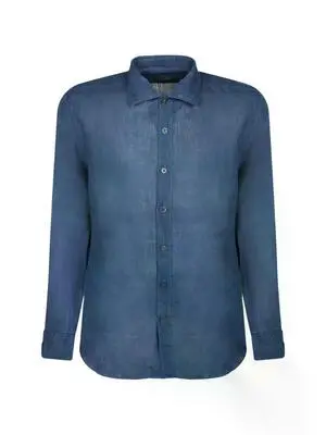 120% Lino Long-sleeve Shirt - Blue