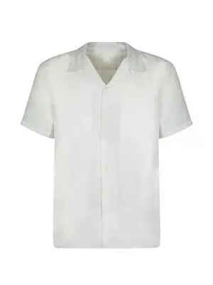 120% Lino Short-sleeve Camp-collar Shirt - Grey