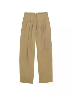 CORTANA Belted Pleated Trousers - Neutrals