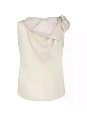 Fabiana Filippi Draped Knot Detail Top - Neutrals