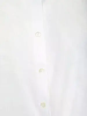 120% Lino Short-sleeve Shirt With Tie-fastening