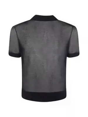 CARRER Semi-sheer Polo Shirt