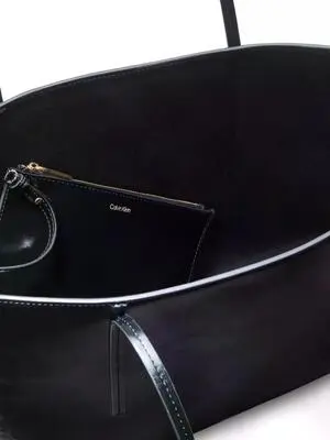 Calvin Klein Crinkled-finish Shoulder Bag - Black