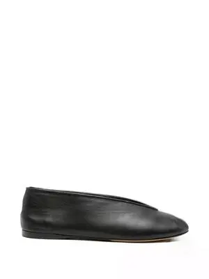 Moschino Leather Ballet Flats - Black