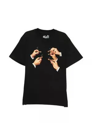 MELT Cotton Crew-neck T-shirt - Black