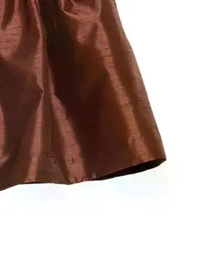 SHUSHU/TONG Pleated Slub-texture Skirt
