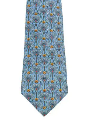 Hermès Silk Tie With Dolphin Print