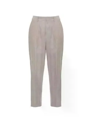 PT TORINO Herringbone Pleated Trousers