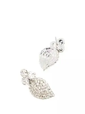 JENNIFER BEHR Crystal-embellished Leaf Earrings