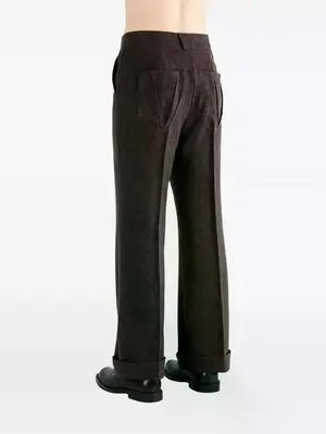 KIKO KOSTADINOV Jacquard-pattern Turn-up Trousers