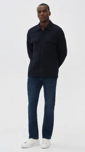 DL1961 Slim Straight Leg Jeans With Contrast Stitching